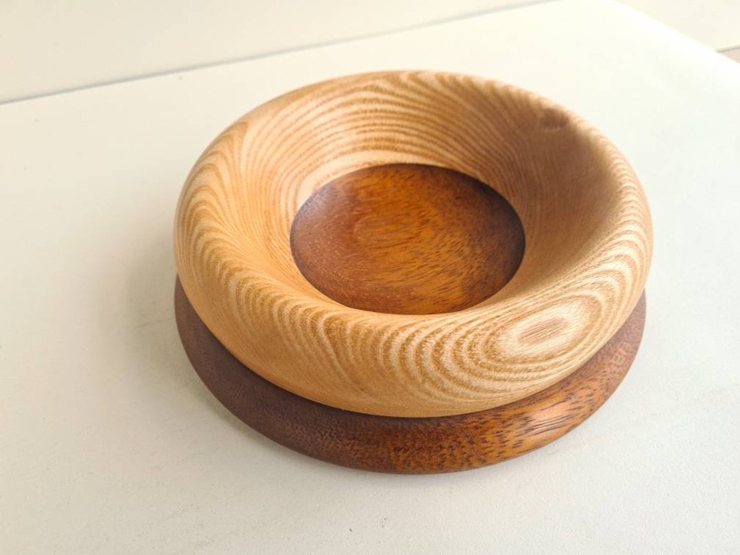 Hand Turned Laminated Ash and Mahogany Layer Bowl - Etsy