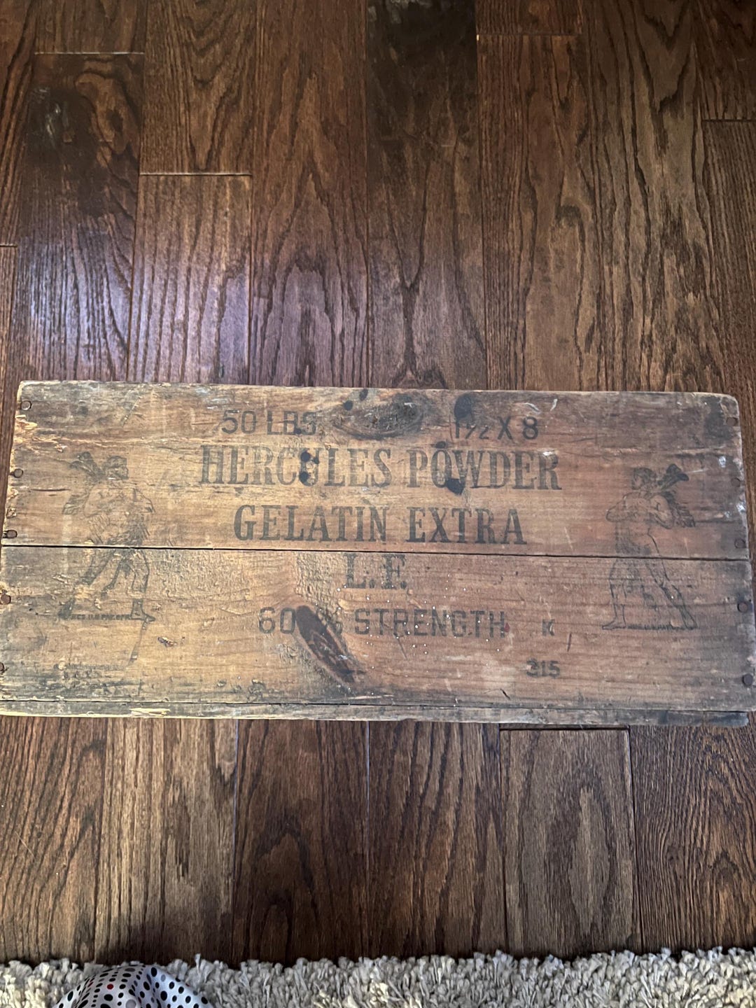 Vintage Hercules Powder Co. Wooden Advertisement Crate. - Free Shipping ...