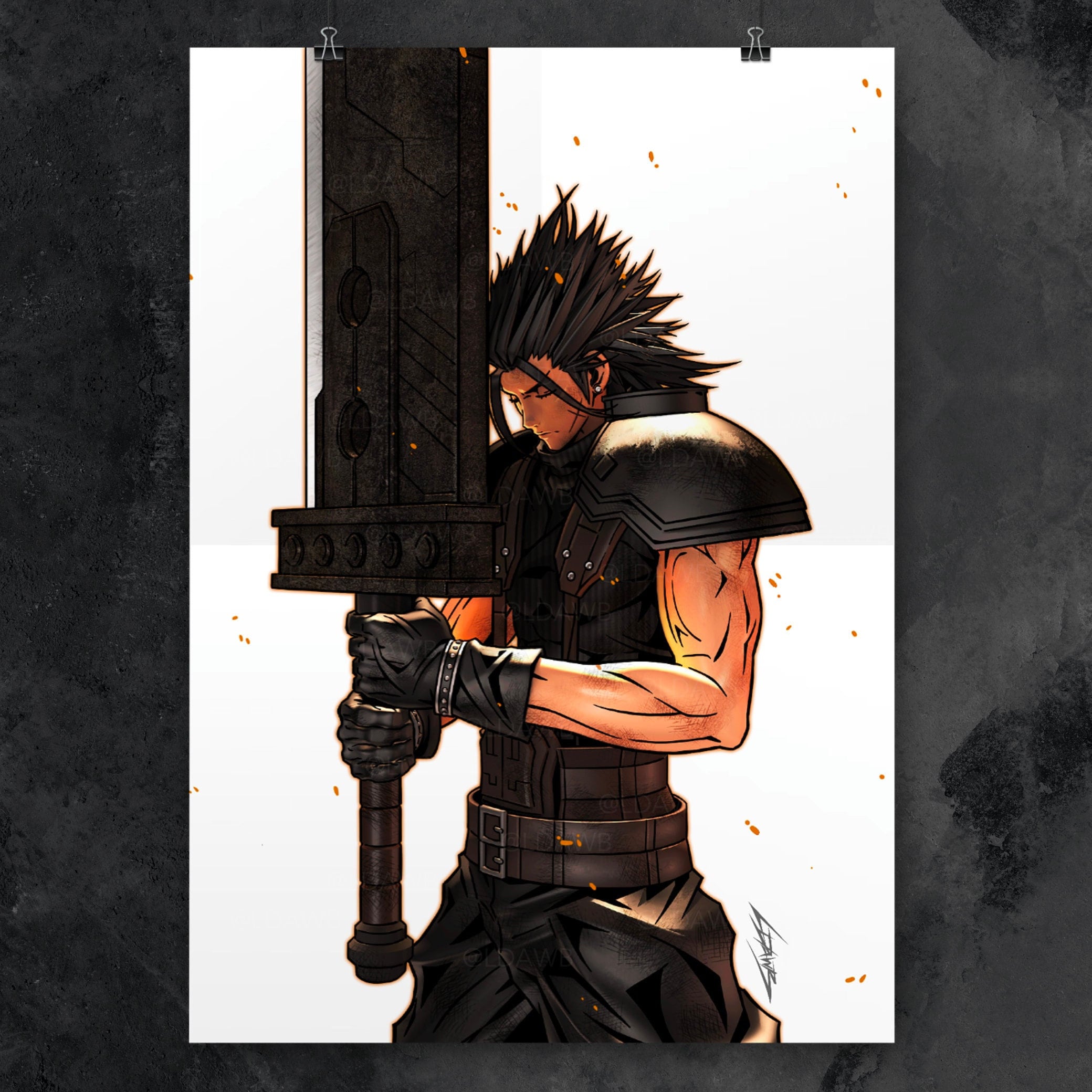 Zack Final Fantasy Drawing