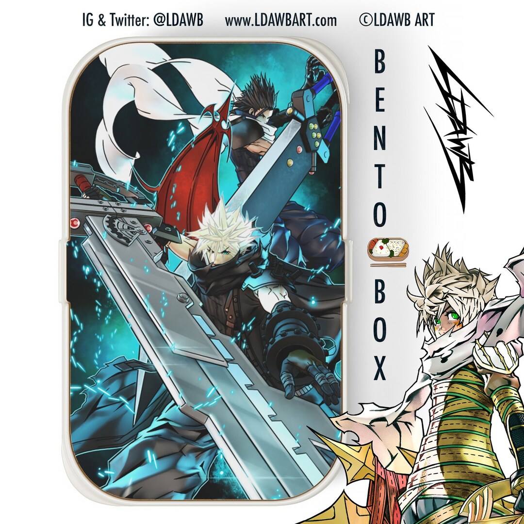 Zack Fair & Cloud Strife Bento Box FF7 Bento Lunch Box - Etsy