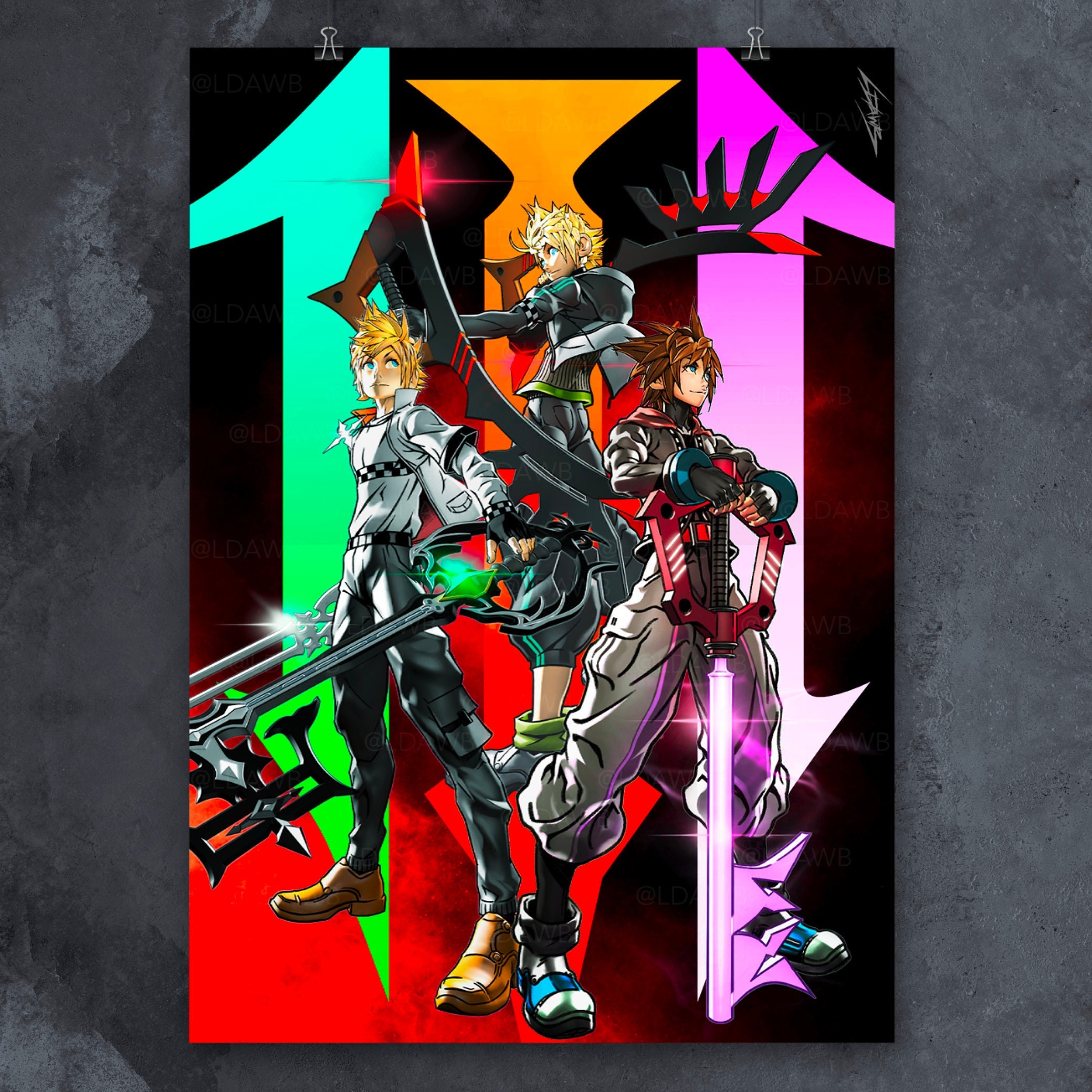 Kingdom Hearts Roxas And Sora Drawing