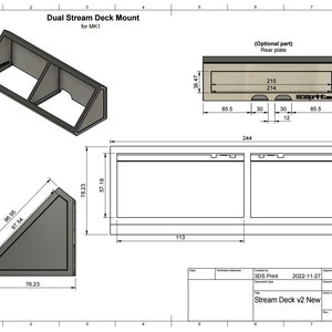 3d-printed: Dual Stream Deck Mount Perfectly Angled 3d-printed Version ...