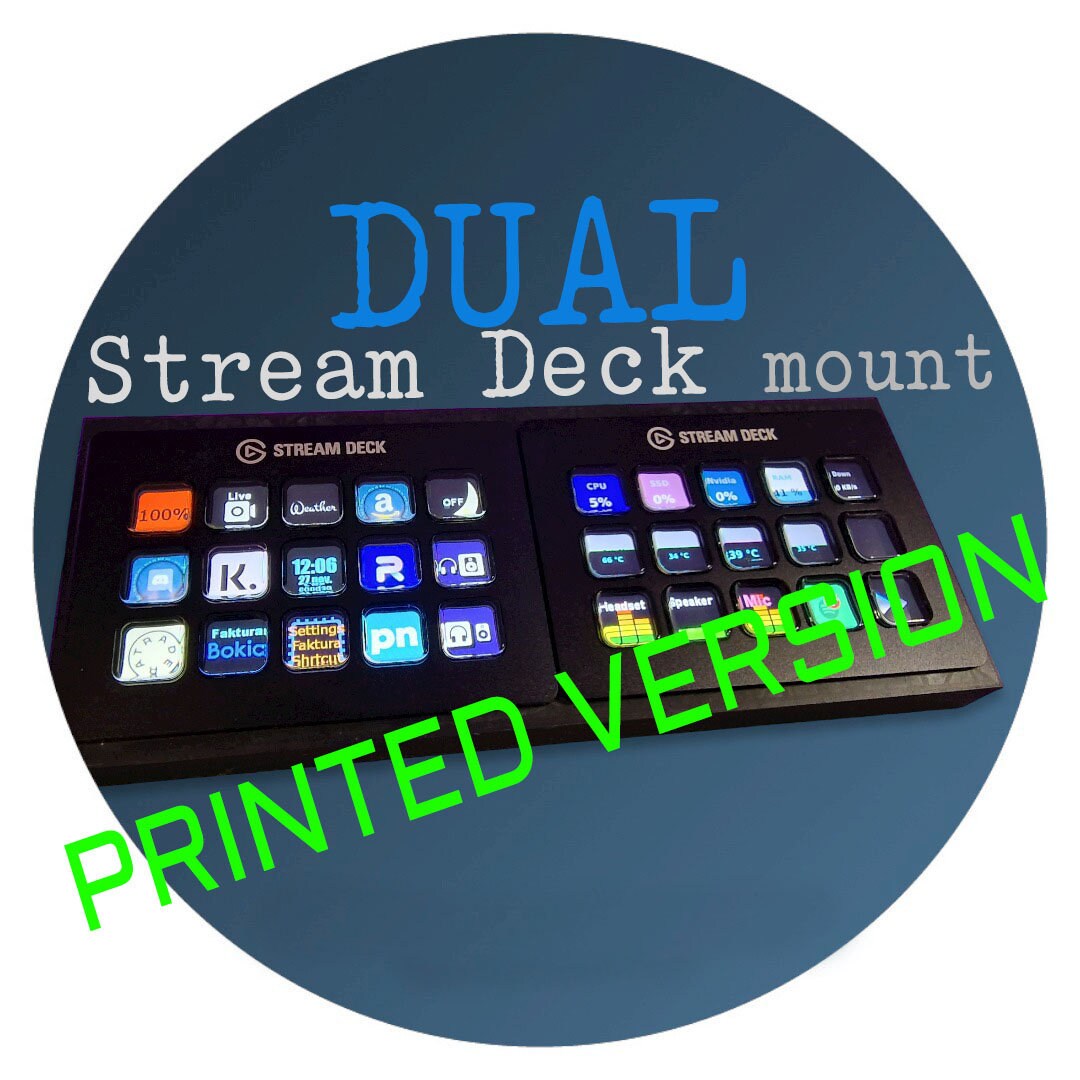 3d-printed: Dual Stream Deck Mount Perfectly Angled 3d-printed Version ...