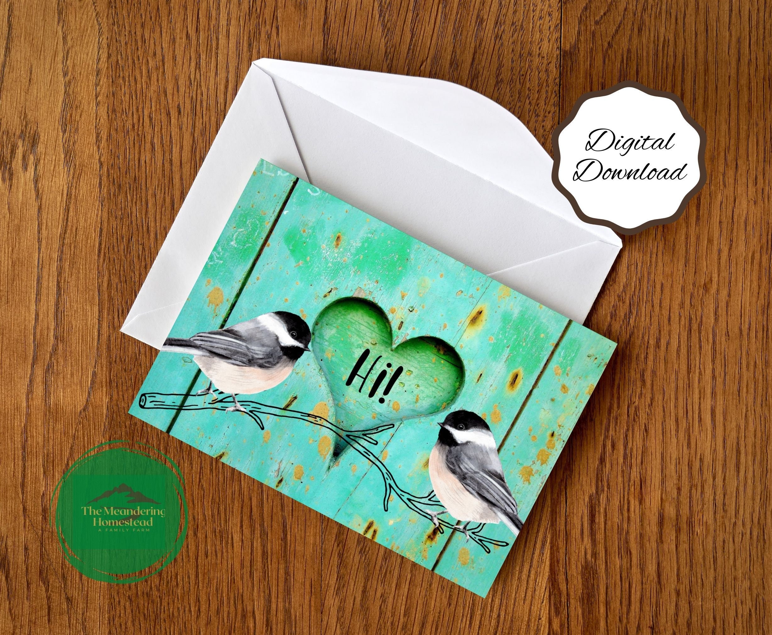 Printable Hi Card Instant Download 7x5 Inch Card Hi Hi Card - Etsy