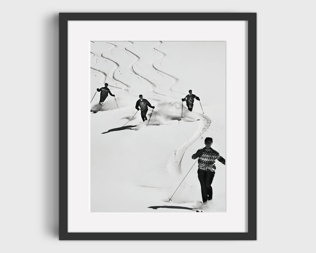 VINTAGE SKI PHOTO Print - Digital Download, Printable Art, Vintage Ski ...