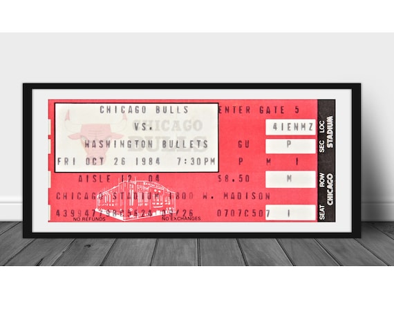 1984 CHICAGO BULLS Print / Game Ticket Michael Jordan Debut | Etsy