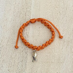 Leukemia Cancer Bracelet, Awareness Orange Braided Bracelets, Hope ...