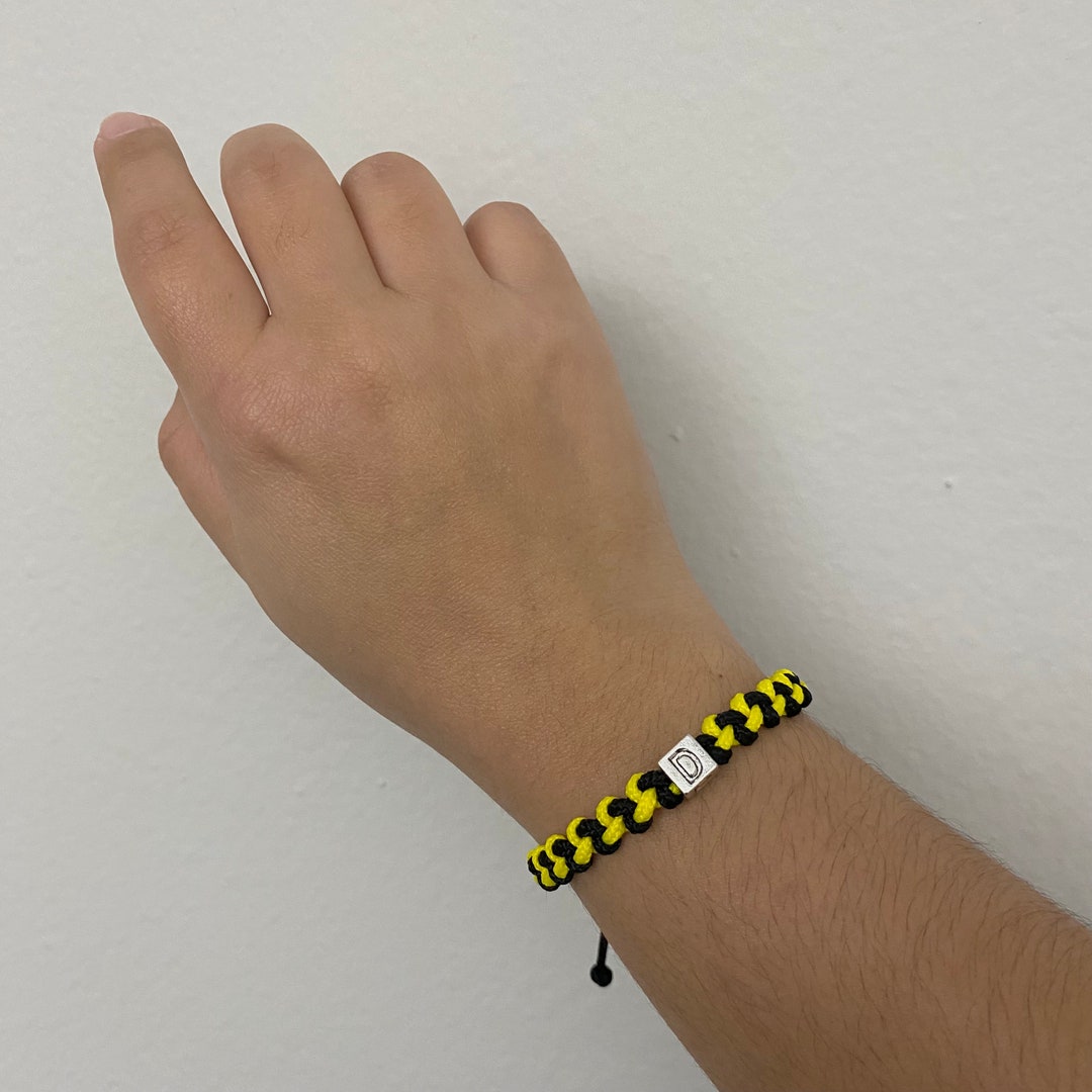 Thin Yellow Line Bracelet, First Responder Braided Bracelet With ...