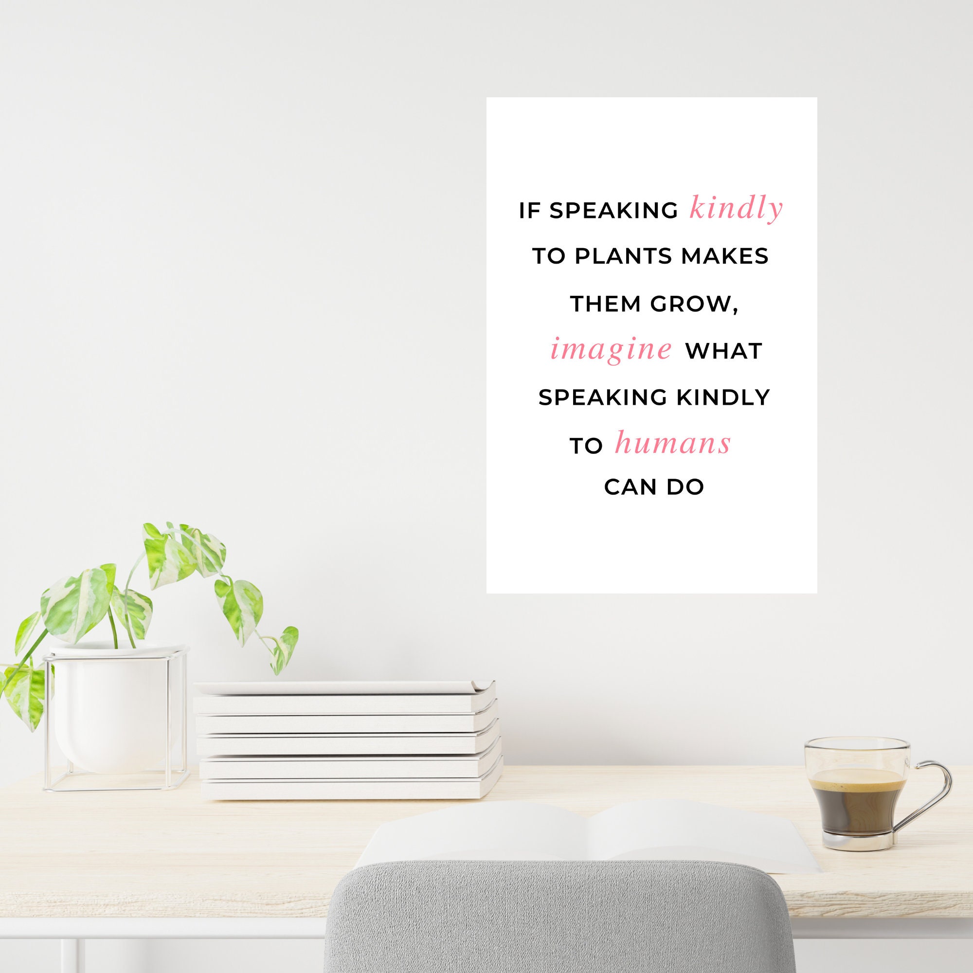 Quote Printable Speaking Kindly Quote Digital Print Home - Etsy
