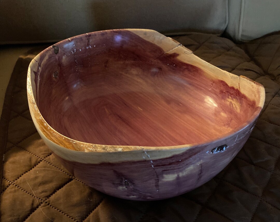 Handcrafted Cedar Wood Bowl - Etsy