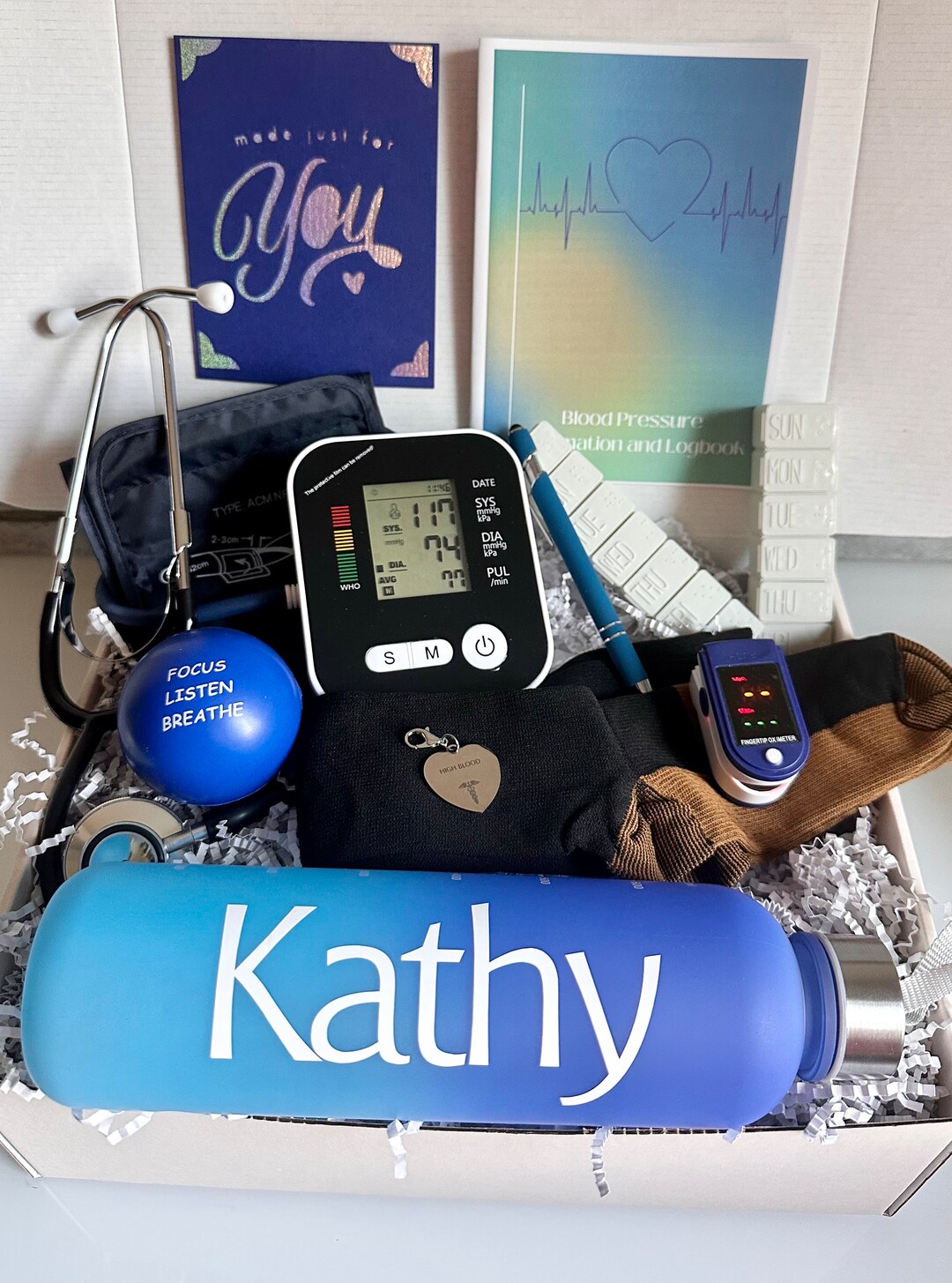 Heart Health Wellness Care Package, With Personalized Water Bottle ...