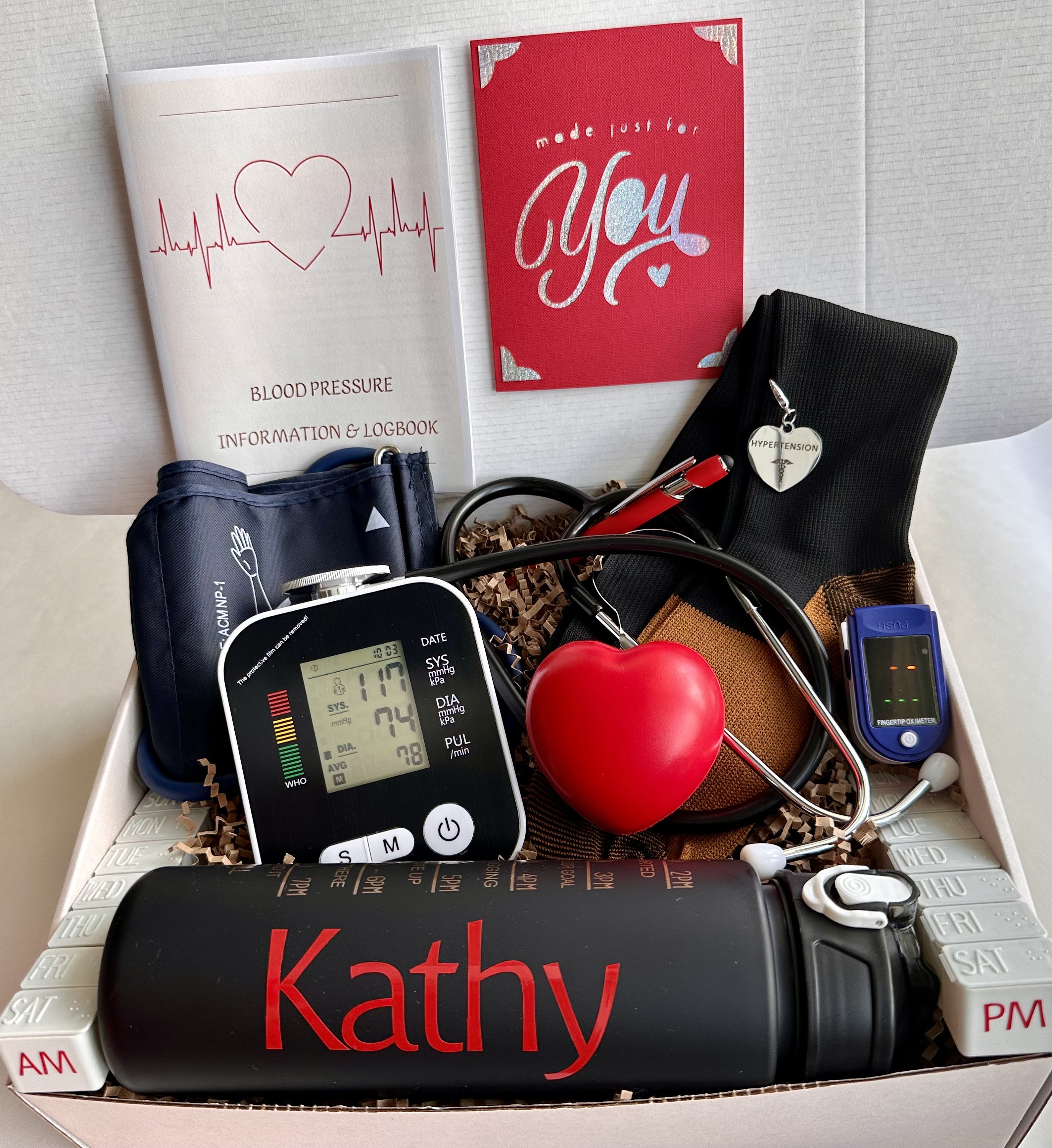 Heart Health Wellness Care Package, With Personalized Water Bottle ...