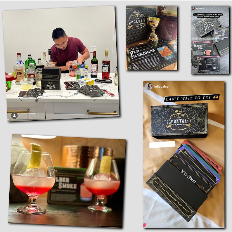 Cocktail Cards - Learn Over 100 Cocktails - Etsy