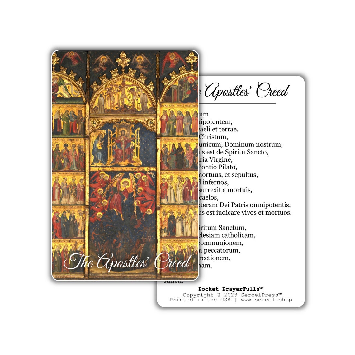 The Apostles' Creed in Latin / Credo in Deum: Pocket - Etsy