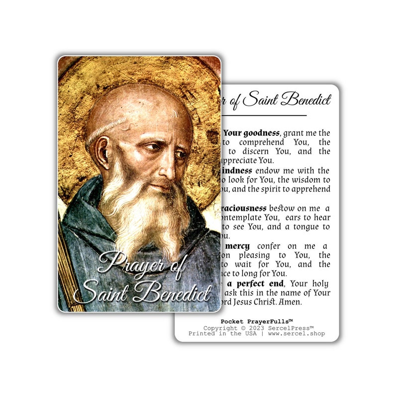 Prayer of Saint Benedict: Pocket Prayerfulls™ | Durable Wallet Prayer ...