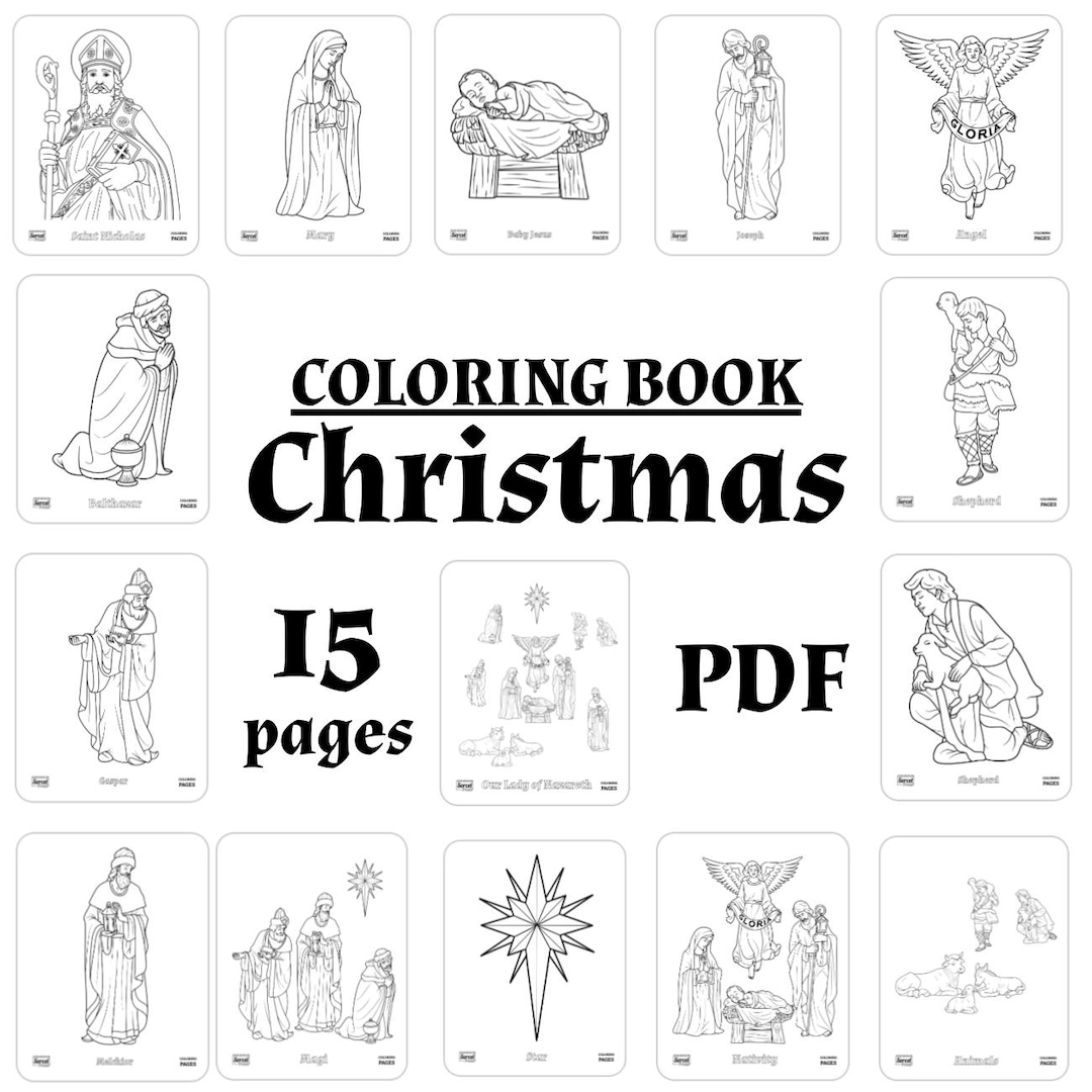 Printable Catholic Coloring Book, Christmas, 15 Catholic Coloring Pages ...