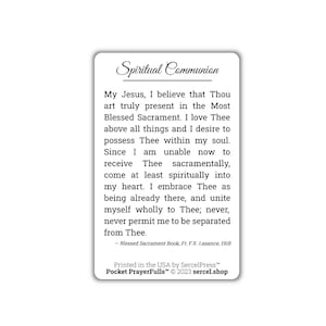 Spiritual Communion: Pocket Prayerfulls™ | Durable Wallet Prayer Cards ...