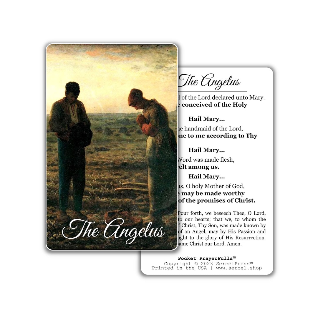 The Angelus: Pocket Prayerfulls™ Durable Wallet Prayer Cards Catholic ...