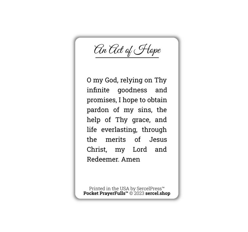 Act of Hope: Pocket Prayerfulls™ | Durable Wallet Prayer Cards ...