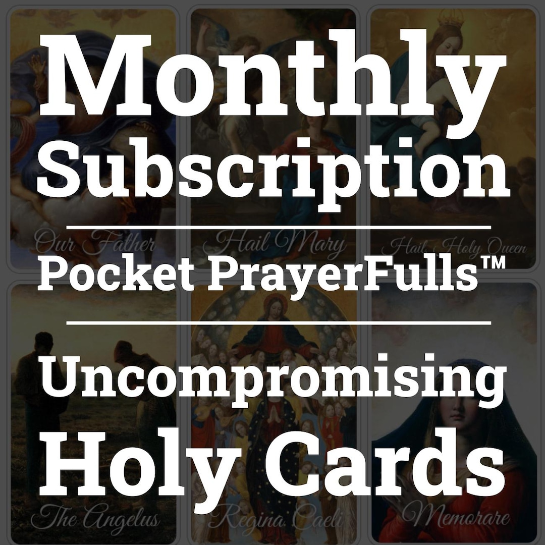Monthly Pocket Prayerfulls Subscription | Catholic Holy Cards Delivered ...