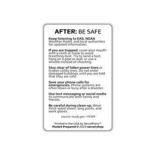 How to Survive a Tornado | Pocket Prepared | Durable Wallet Emergency ...