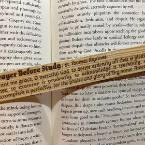 Prayer of St. Thomas Aquinas Before Study | Natural Pine Wood Ruler ...