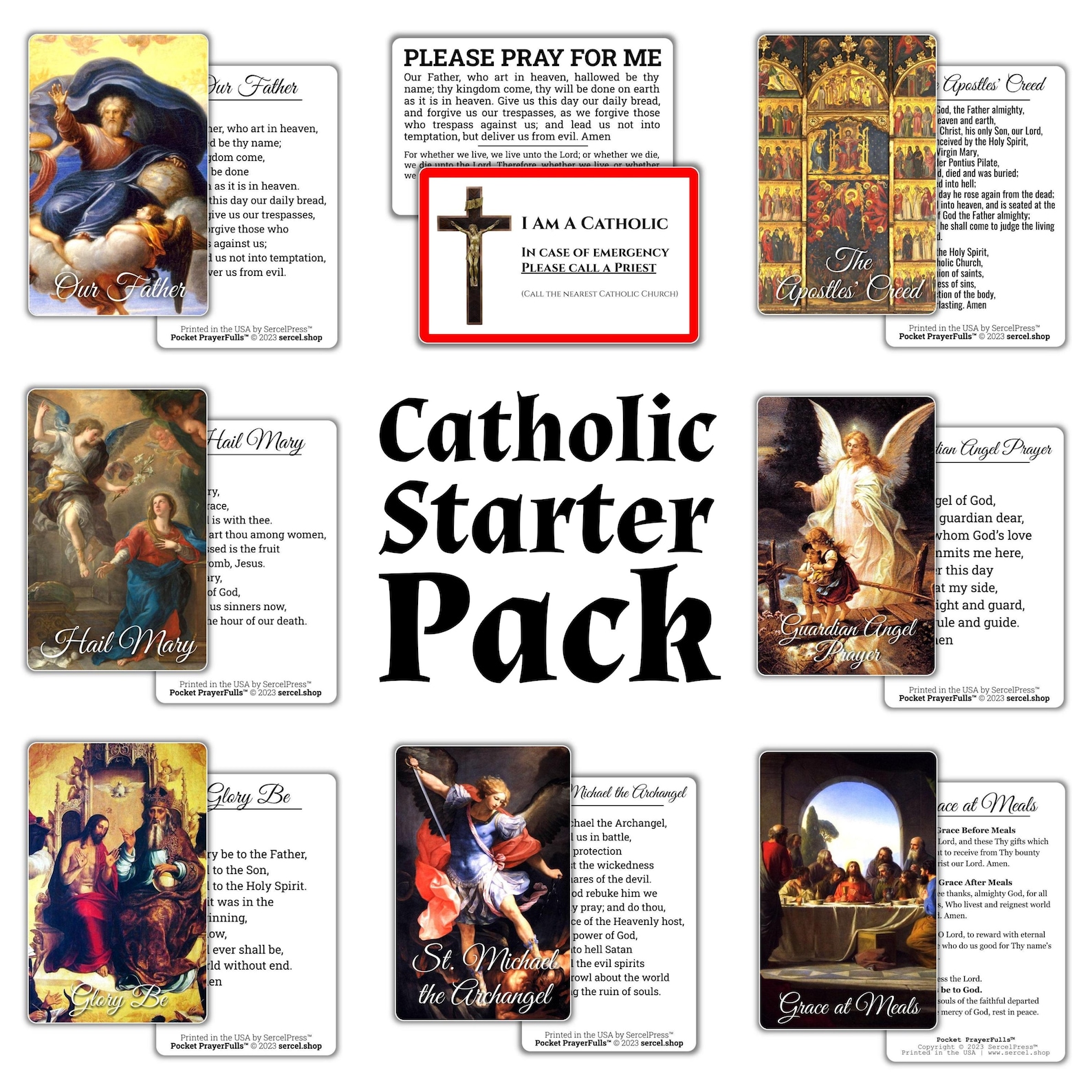 Catholic Starter Pack – 8 Essential Catholic Holy Cards — Pocket ...