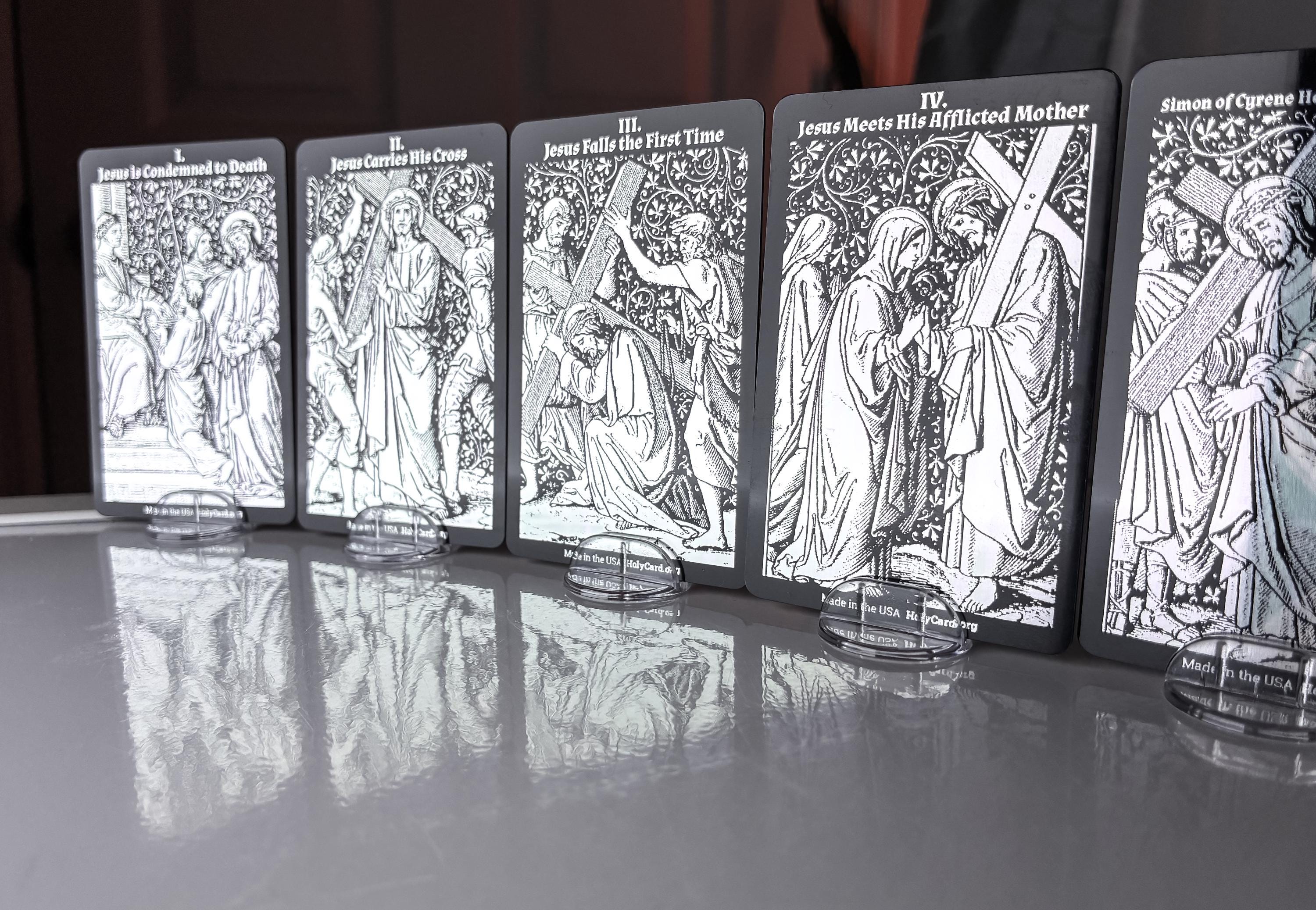 Mini Stations of the Cross, Metallic Silver Edition — 15 Cards for ...