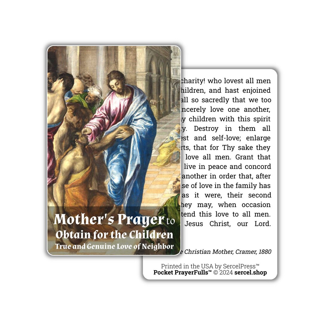 Mother's Prayer to Obtain for the Children True Love of Neighbor ...