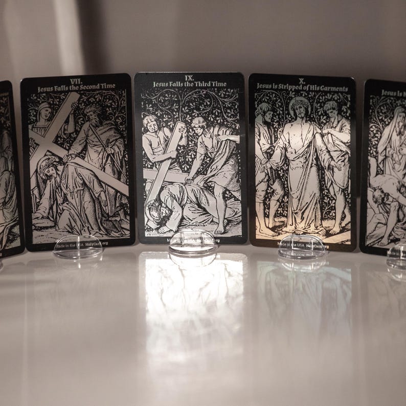 Mini Stations of the Cross, Metallic Silver Edition — 15 Cards for ...