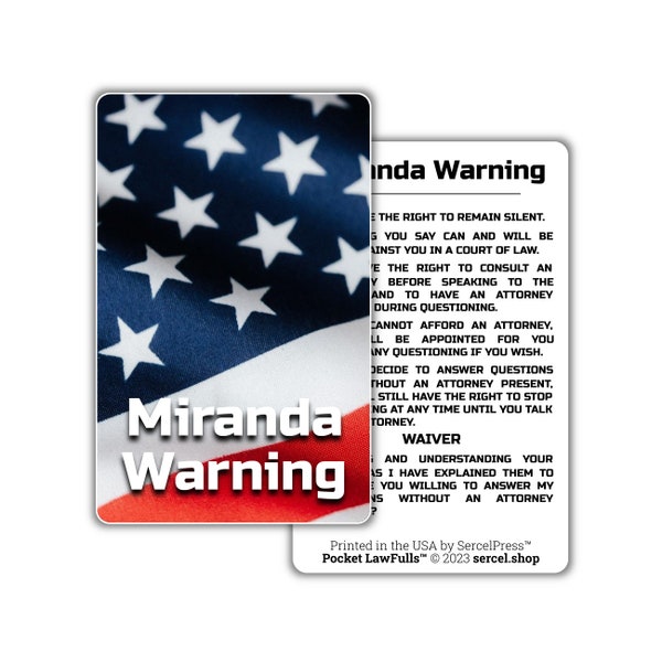 Miranda Warning - Etsy