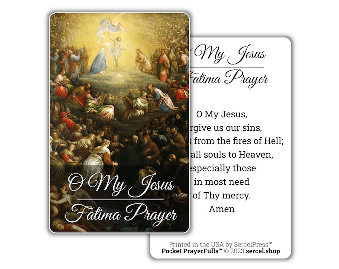 Catholic Art, Fatima Prayer Print, O My Jesus Wall Art, Catholic Prayer ...
