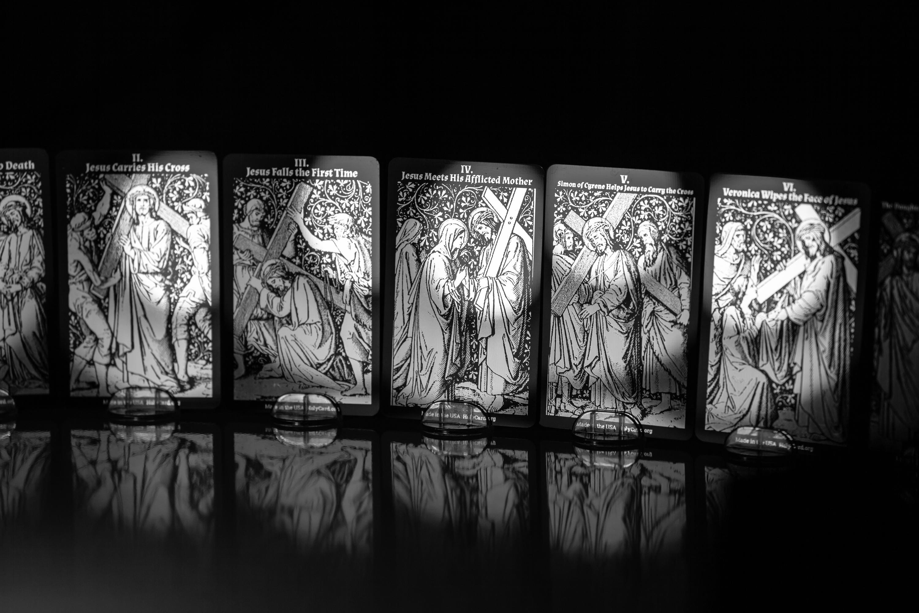 Mini Stations of the Cross, Metallic Silver Edition — 15 Cards for ...