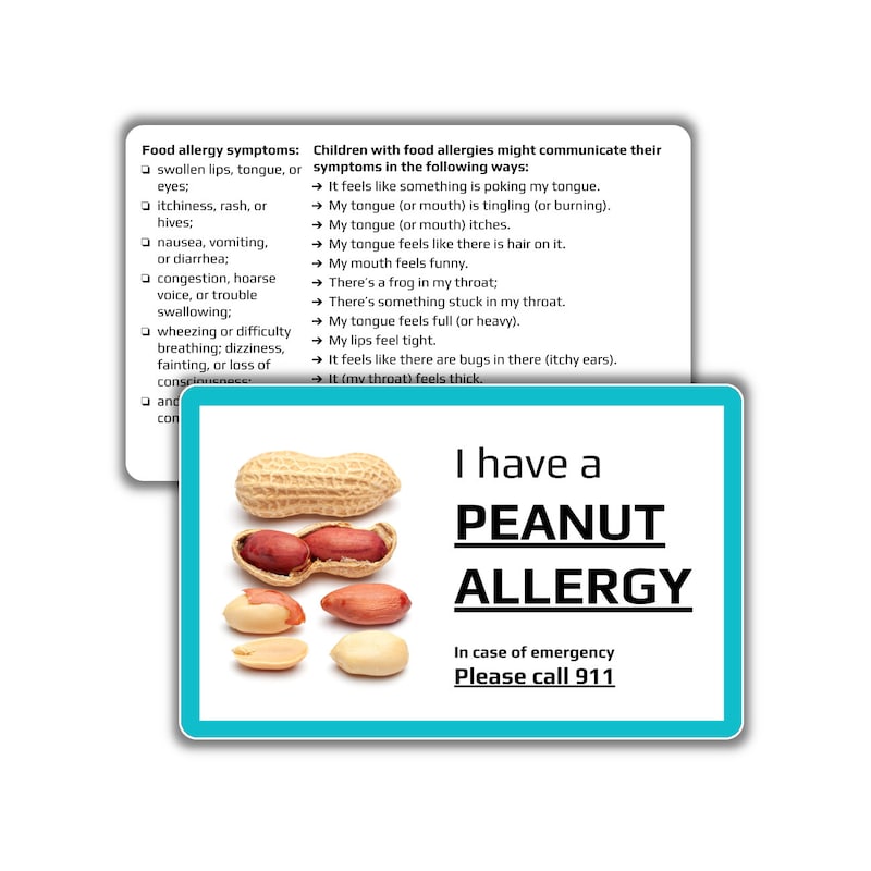 Peanut Allergy - Etsy