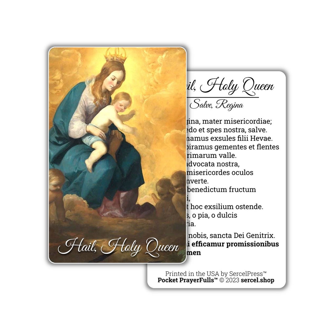 Hail Holy Queen In Latin Salve Regina Pocket Prayerfulls