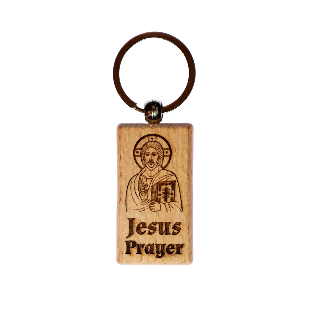 Jesus Prayer, Solid Wood Keychain, Engraved in the USA, Traditional ...