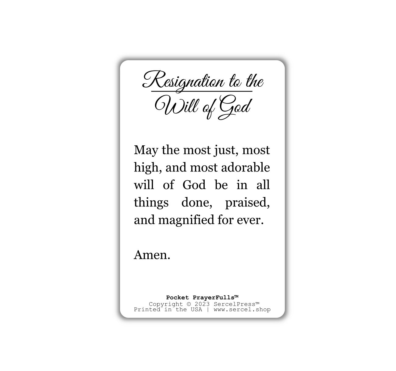 Resignation to the Will of God: Pocket Prayerfulls™ Durable Wallet ...