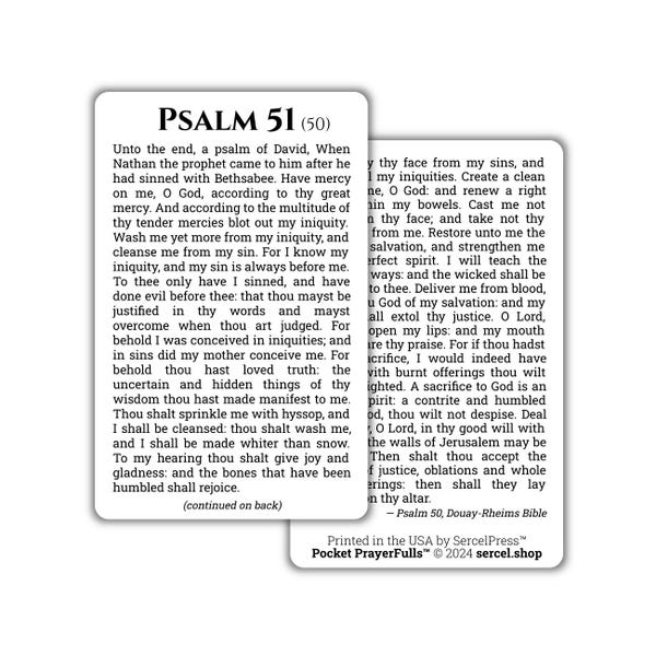 Psalm 51 - Etsy