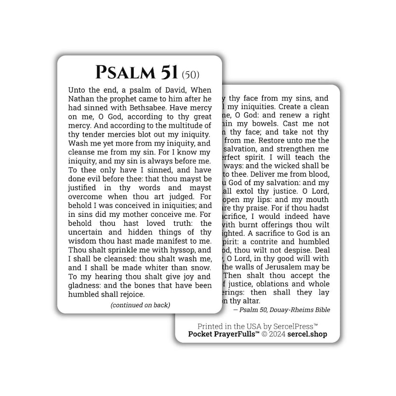 Psalm 51 - Etsy