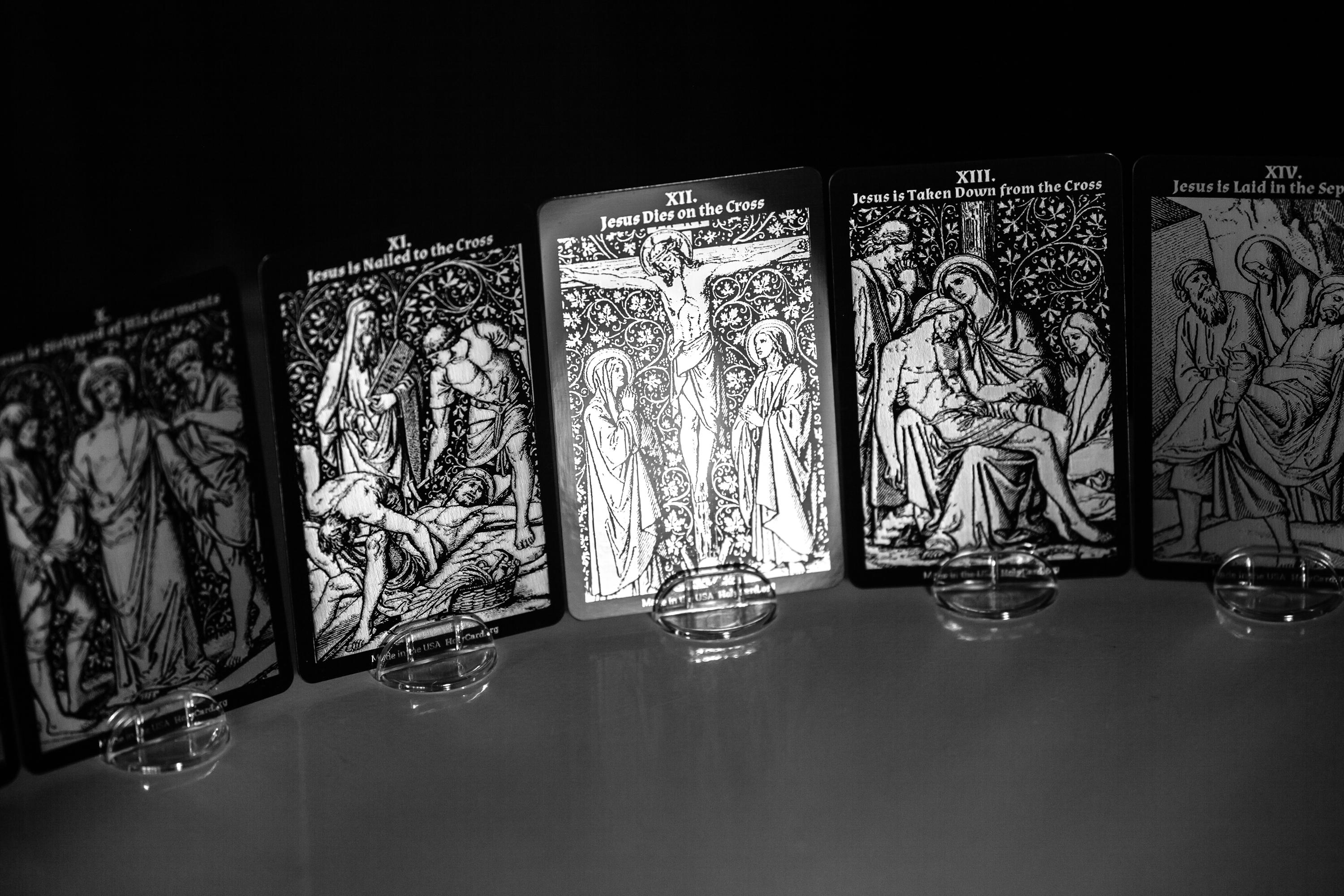 Mini Stations of the Cross, Metallic Silver Edition — 15 Cards for ...