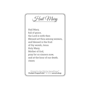 Hail Mary: Pocket Prayerfulls™ | Durable Wallet Prayer Cards | Catholic ...