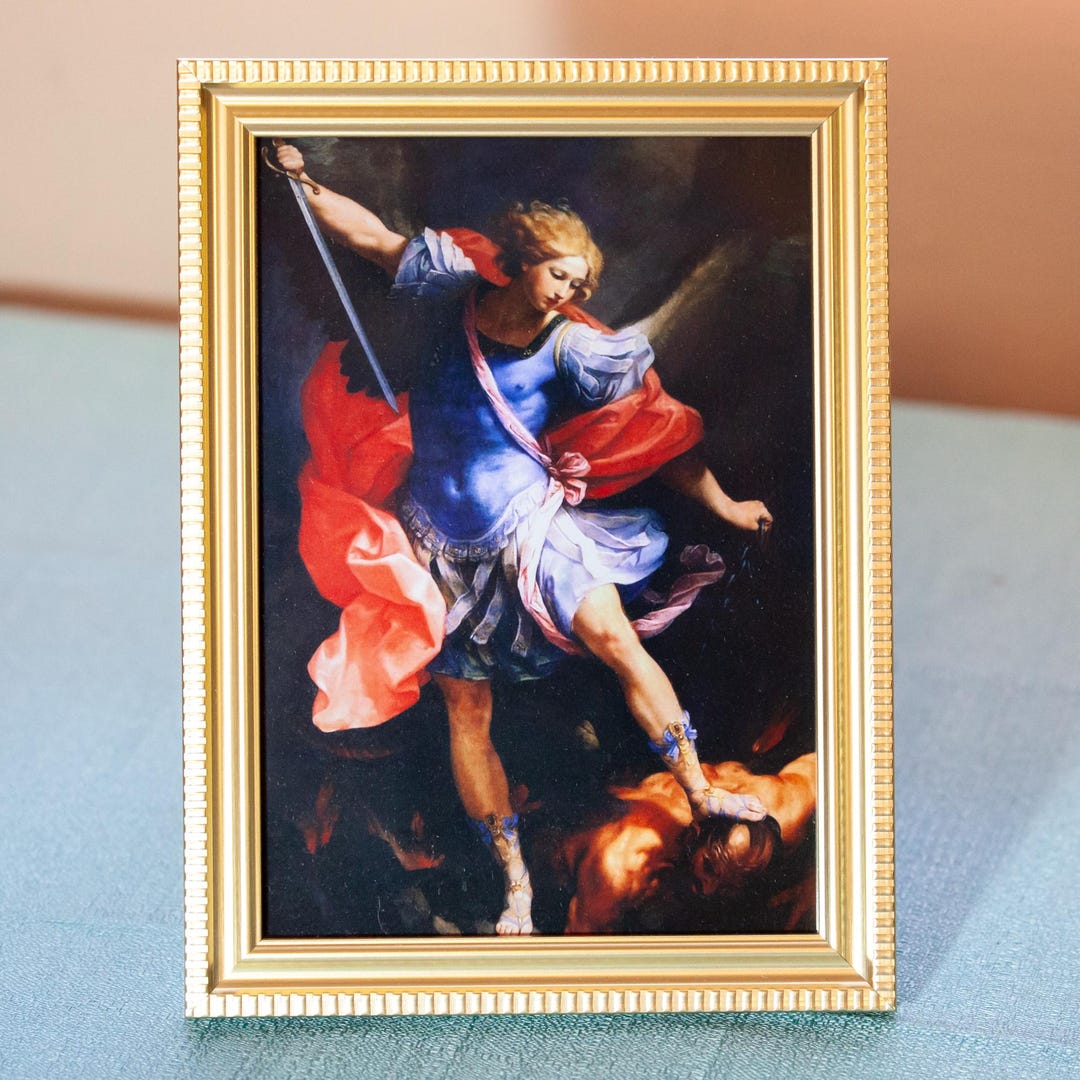 St. Michael the Archangel, Hand-framed Original Design—restored Antique ...