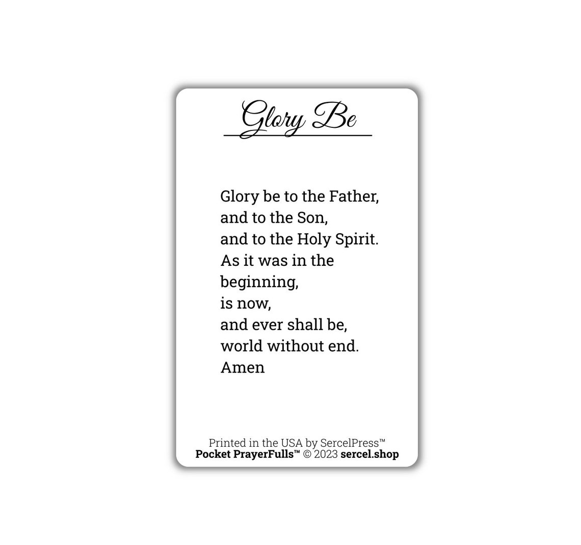Glory Be: Pocket Prayerfulls™ Durable Wallet Prayer Cards Catholic ...