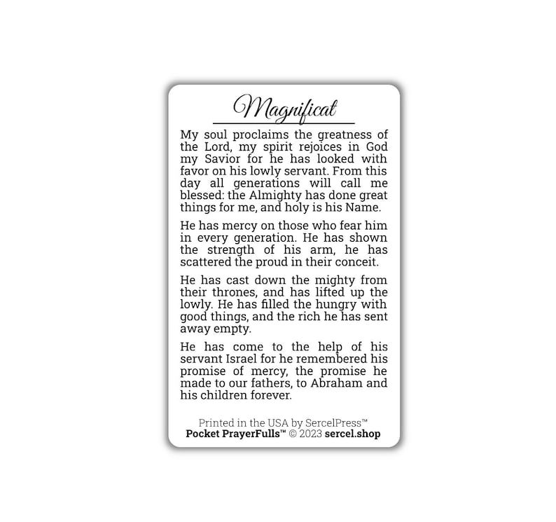Magnificat, My Soul Proclaims the Greatness of the Lord: Pocket ...