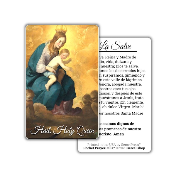 Hail Holy Queen Prayer in Spanish - Etsy