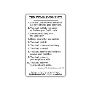 The Ten Commandments: Pocket Prayerfulls™ | Durable Wallet Holy Card ...