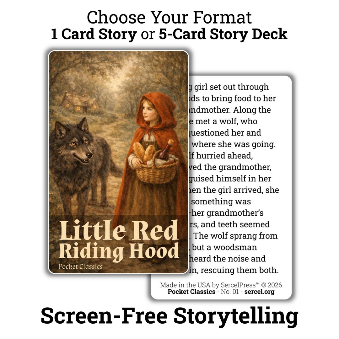 Little Red Riding Hood Story Cards – Illustrated Fairy Tale – Screen ...