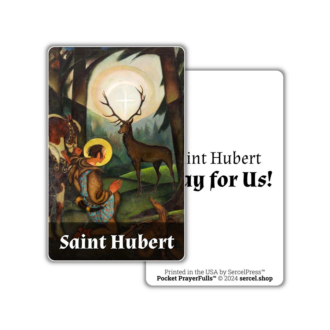 Saint Hubert: Pocket Prayerfulls™ | Durable Wallet Holy Cards ...