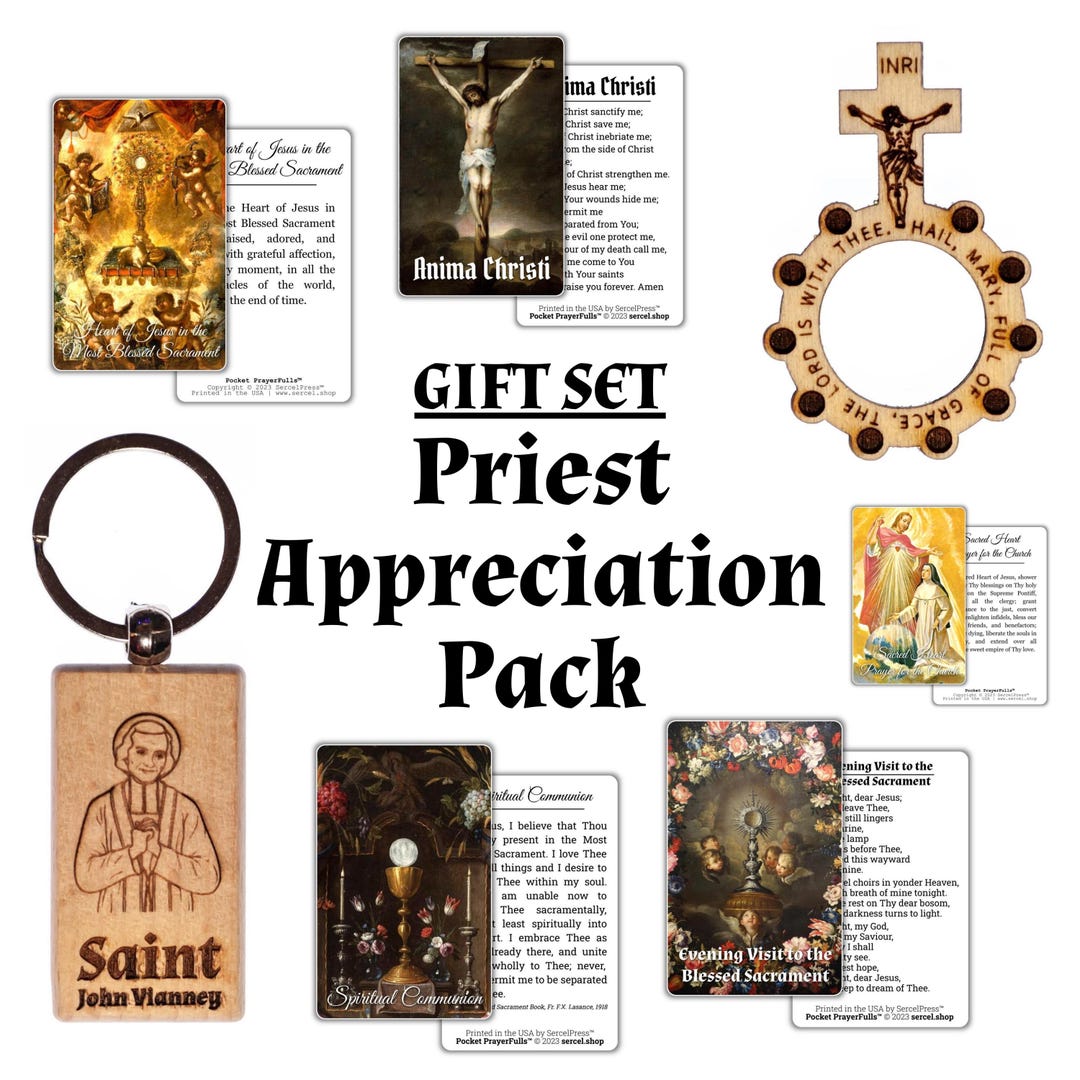 Priest Appreciation Pack – Catholic Gift Set With Sacred Heart, St ...