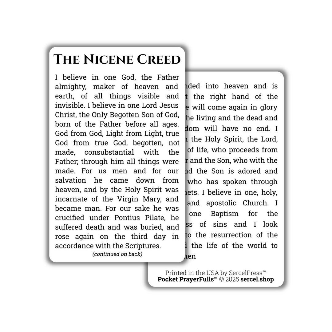 The Nicene Creed | Pocket Prayerfulls™ | Uncompromising Holy Cards ...